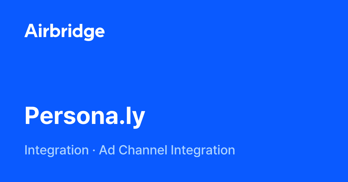 Persona.ly | Airbridge Help Center